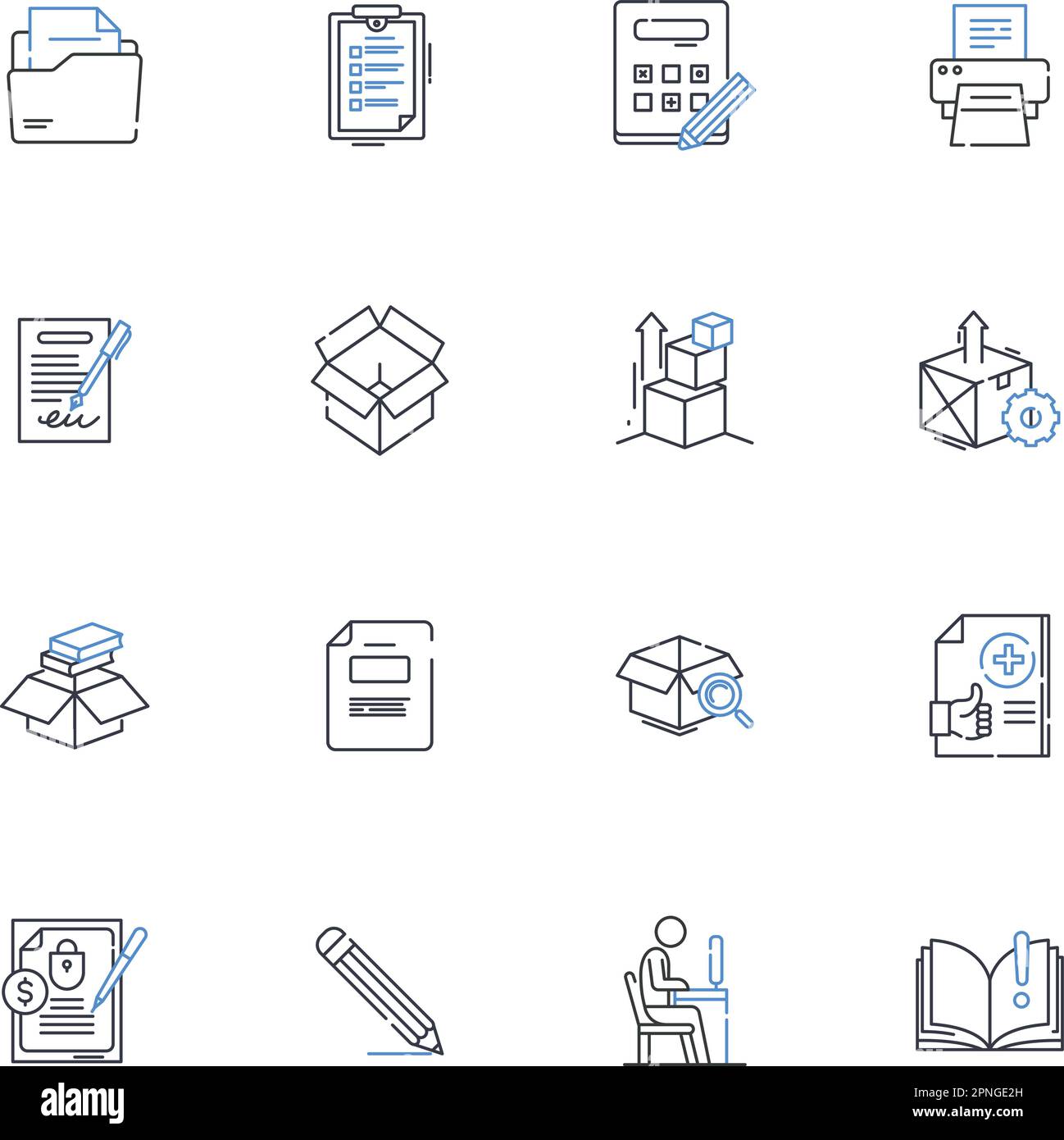 Brand promotion line icons collection. Advertising, Marketing ...