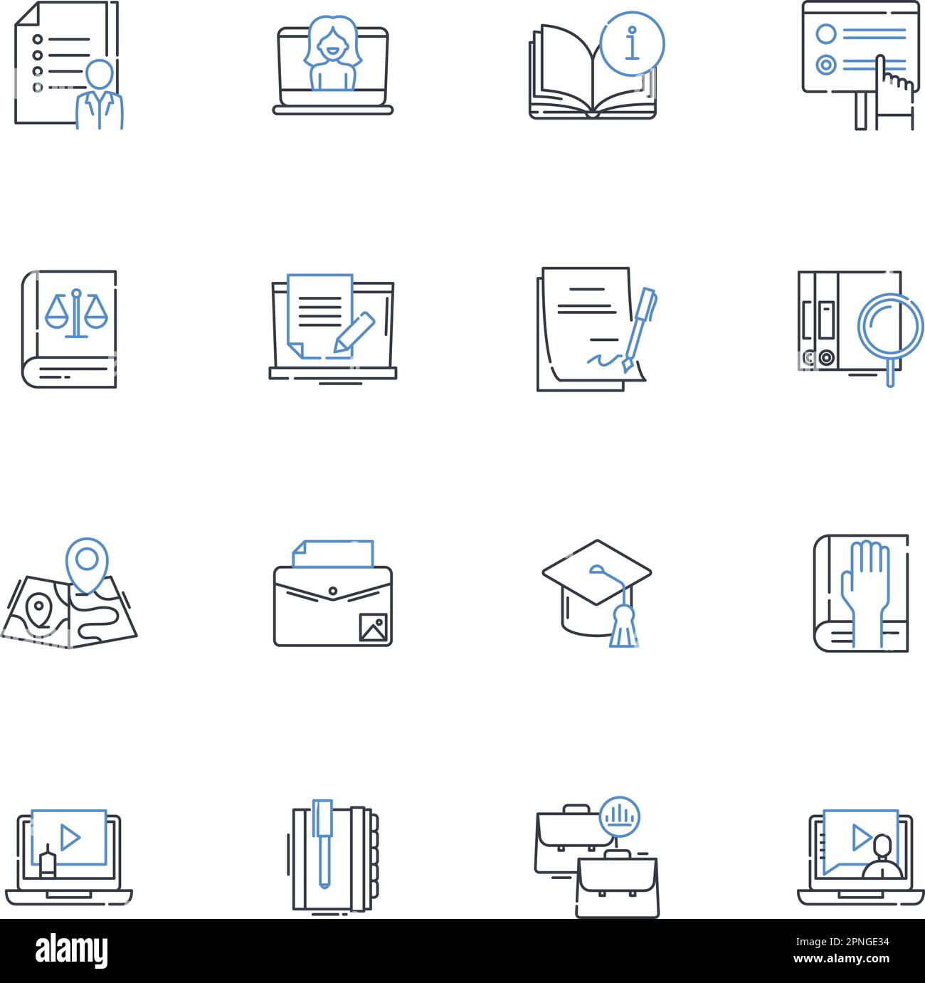 Narrative line icons collection. Storytelling, Plot, Perspective ...