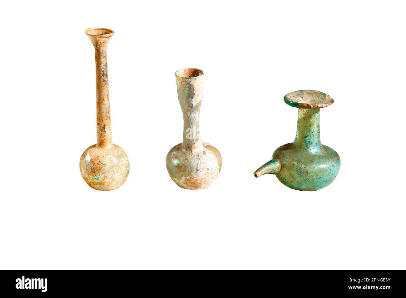 Roman glass bottles 2-4th century CE Stock Photo - Alamy