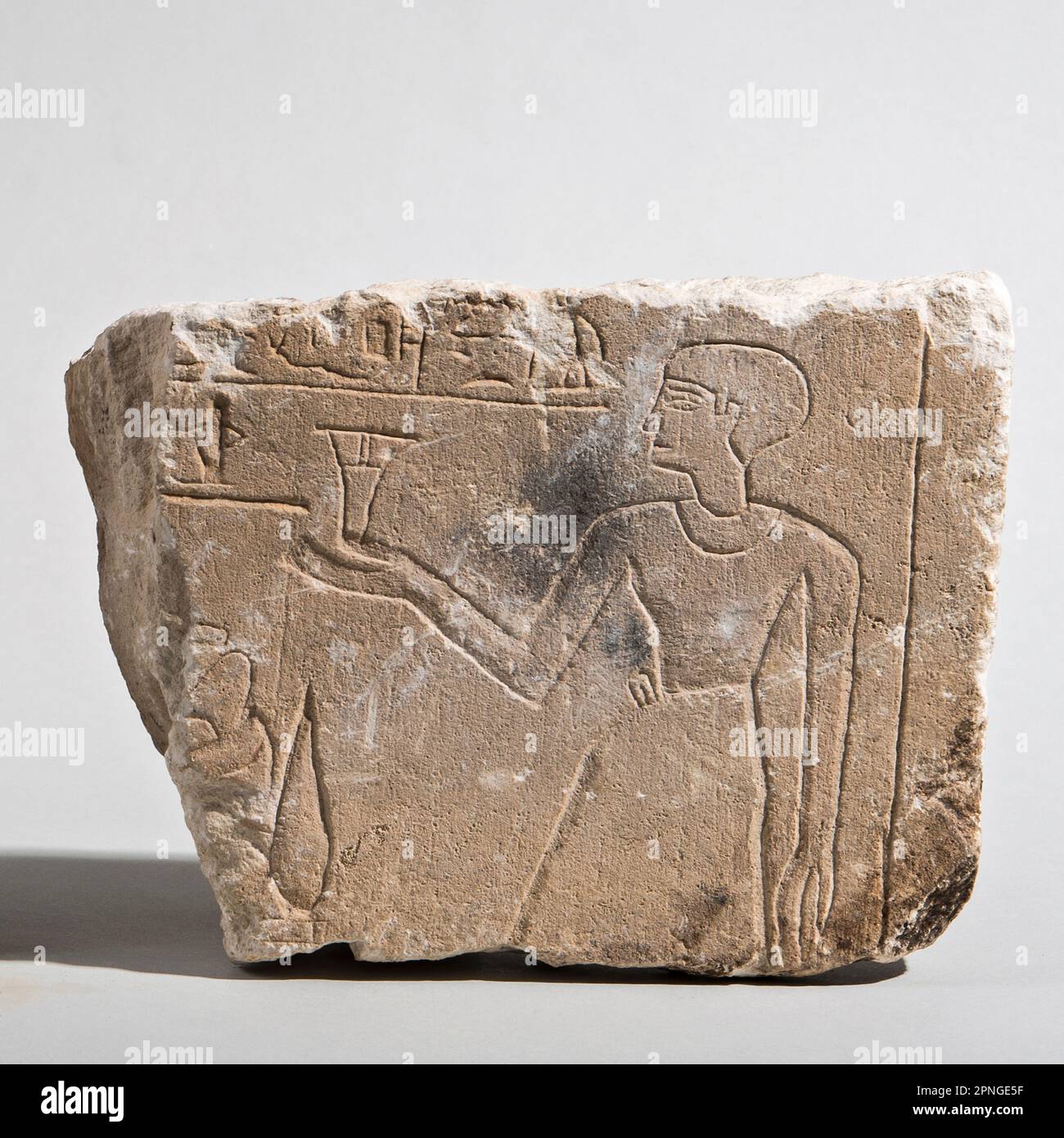 An Egyptian Limestone fragment of a relief 1st millennium BCE Stock ...