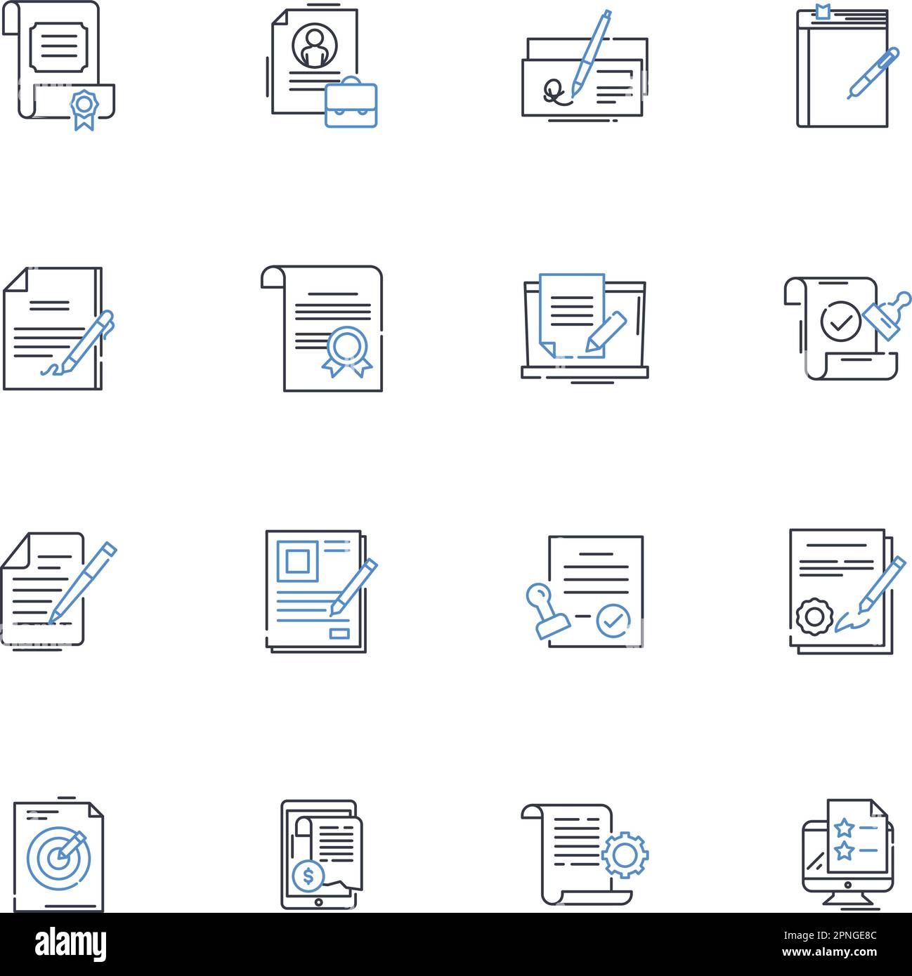 Verification line icons collection. Authentication, Certification ... Verification line icons collection. Authentication, Certification ...