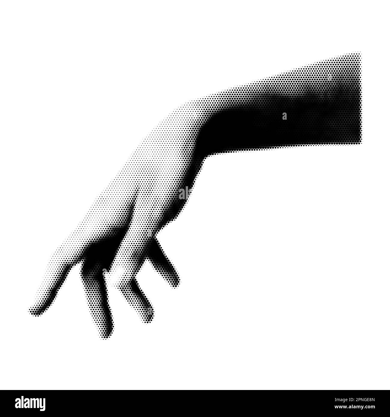 Human hand collage. Design element in trendy dotted pop art style ...