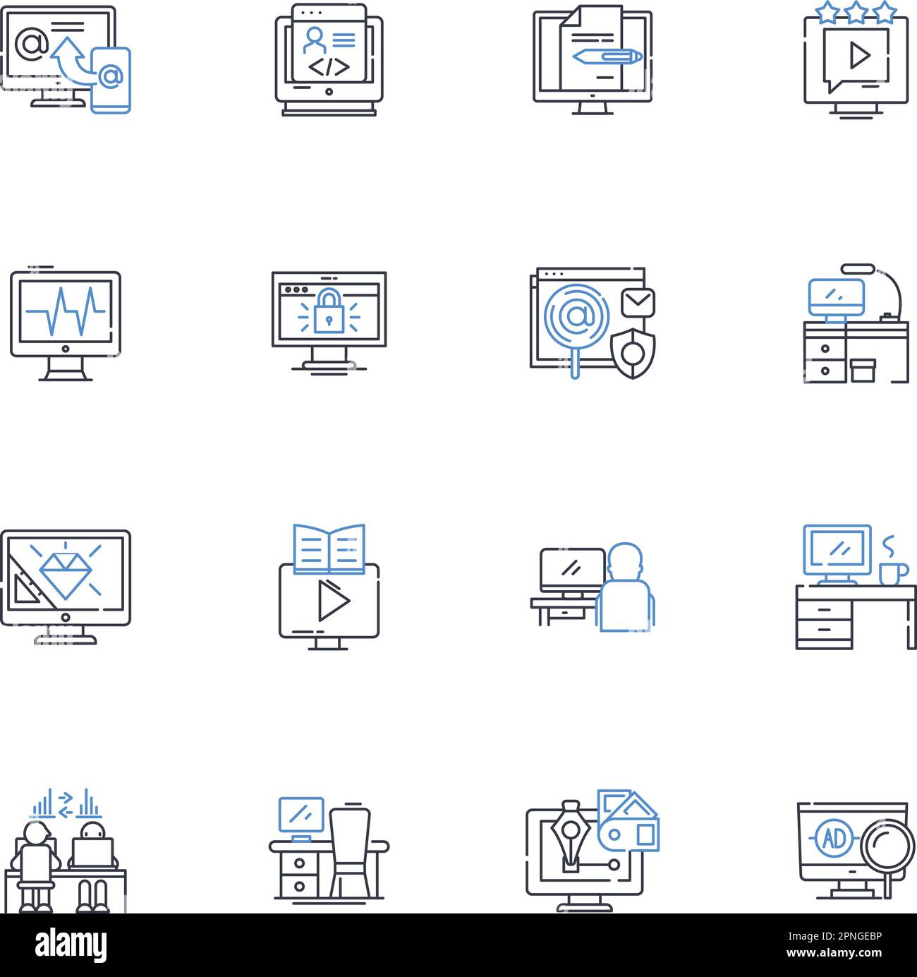 Gaming Technology line icons collection. Immersion, Augmented, Virtual ... Gaming Technology line icons collection. Immersion, Augmented, Virtual ...