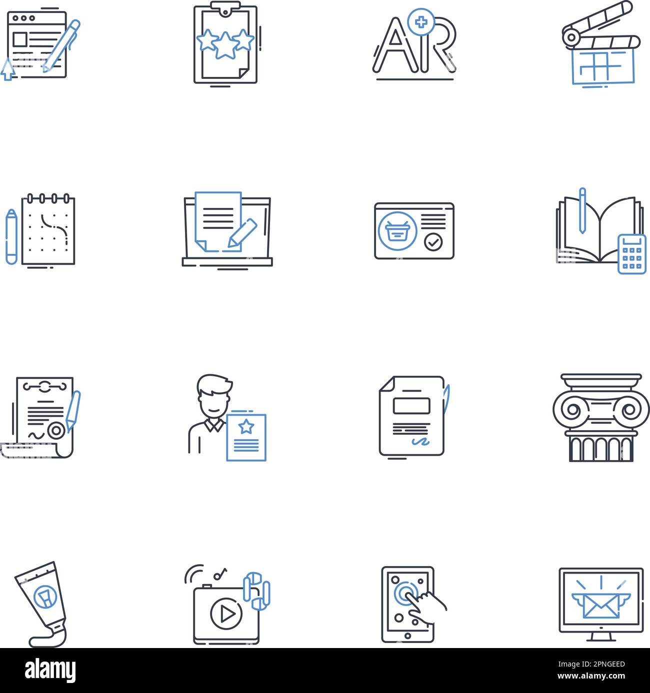 Constructive hypothesis line icons collection. Innovation, Creativity ...