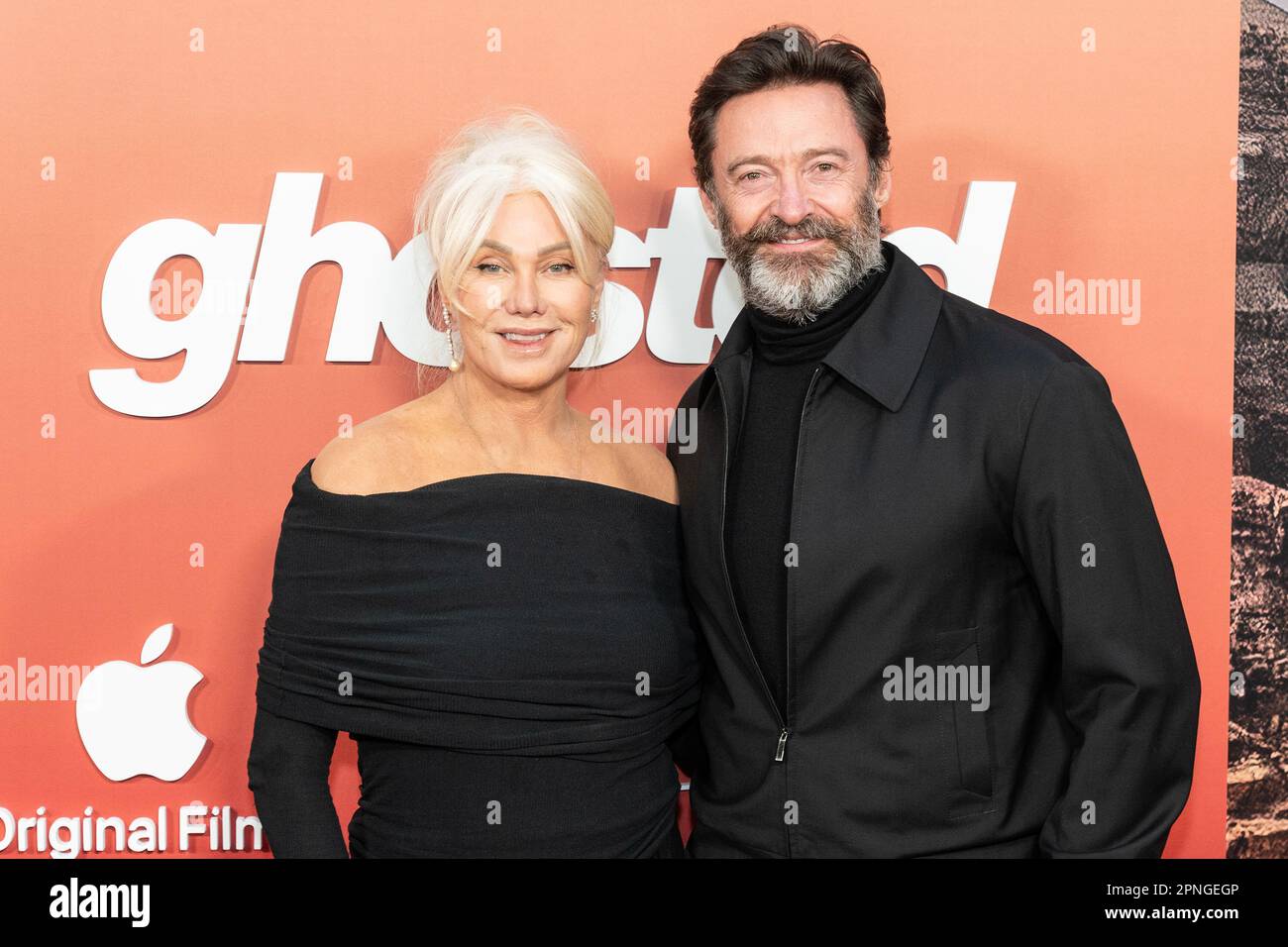 New York, USA. 18th Apr, 2023. Deborra-Lee Furness and Hugh Jackman ...
