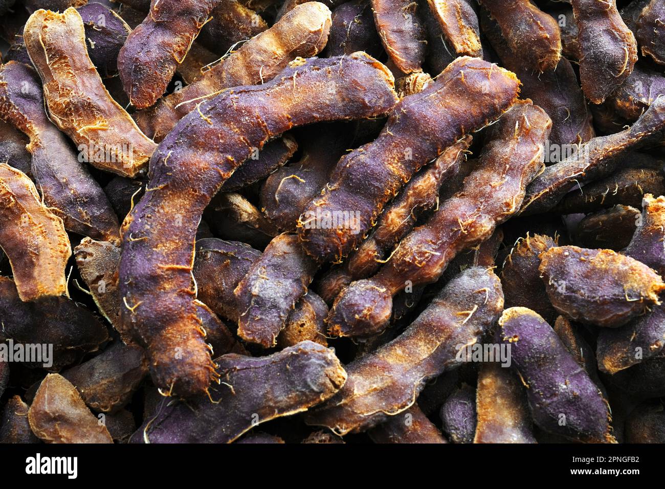 Organic tamarind peel, tamarind background, It is brown in color and ...