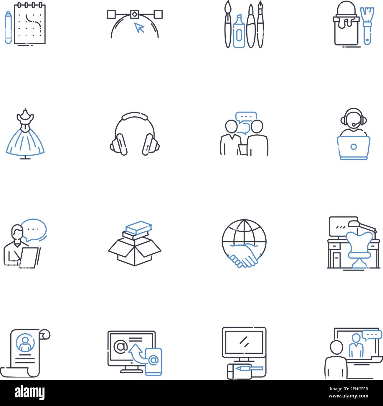 Outsourced professional line icons collection. Expertise, Efficiency ... Outsourced professional line icons collection. Expertise, Efficiency ...