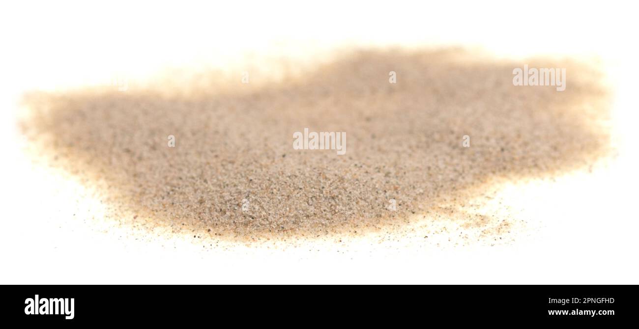 Sand isolated on white background Stock Photo - Alamy