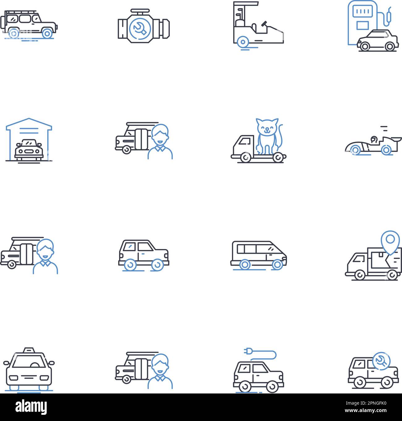 Scooters line icons collection. Mobility, Transportation, Commuting ...