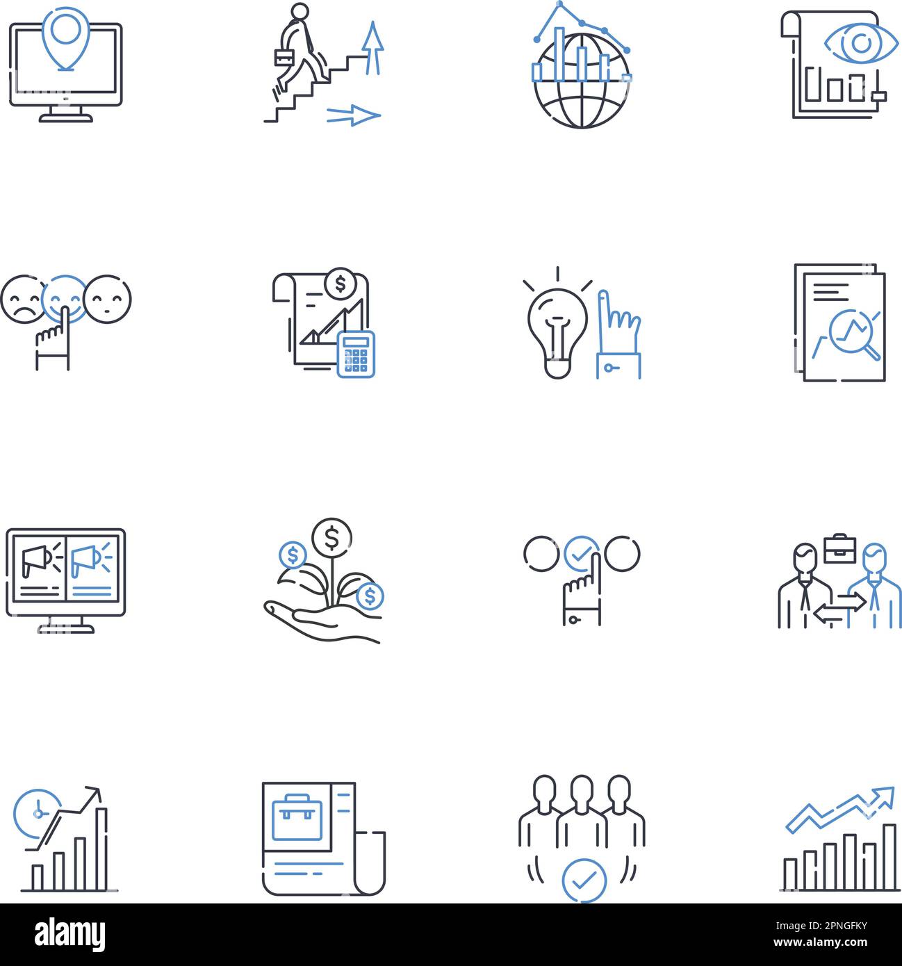 Forward movement line icons collection. Progress, Advancement, Momentum ...