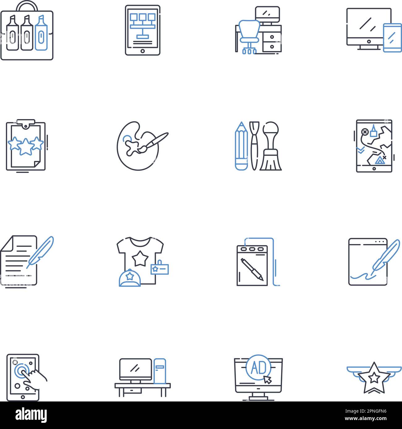 Marketing campaigns line icons collection. Advertising, Branding ...