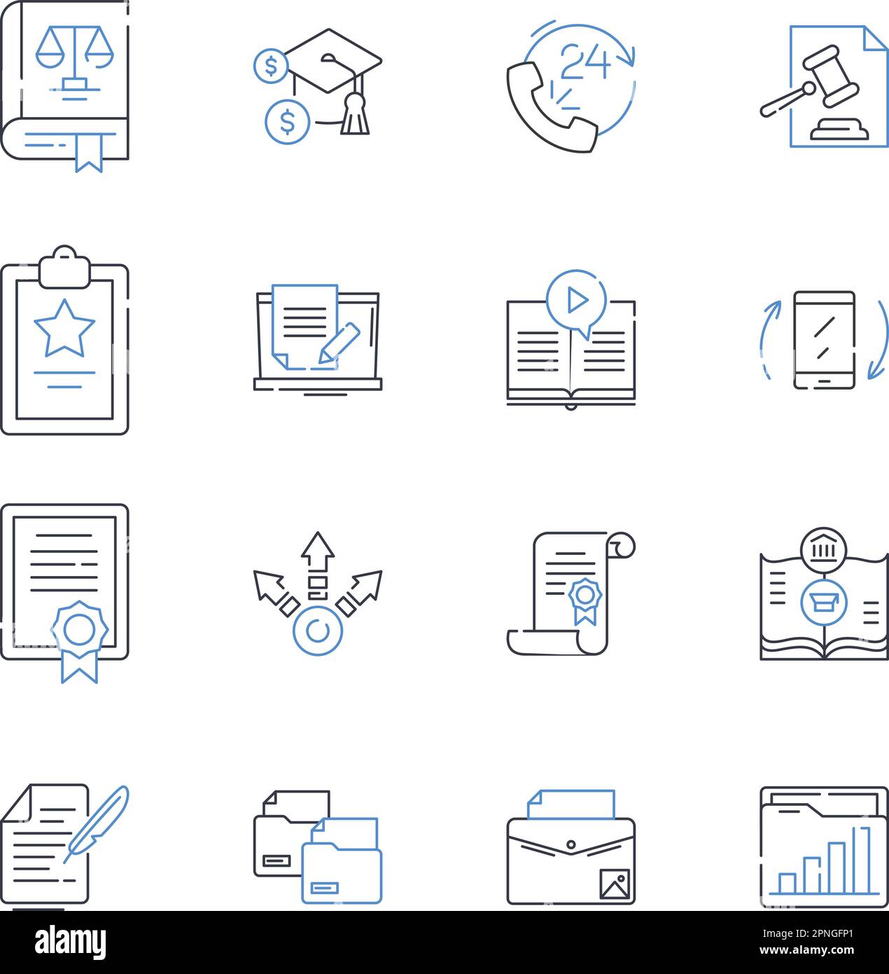 Instructional aids line icons collection. Chart, Graph, Diagram, Model ...