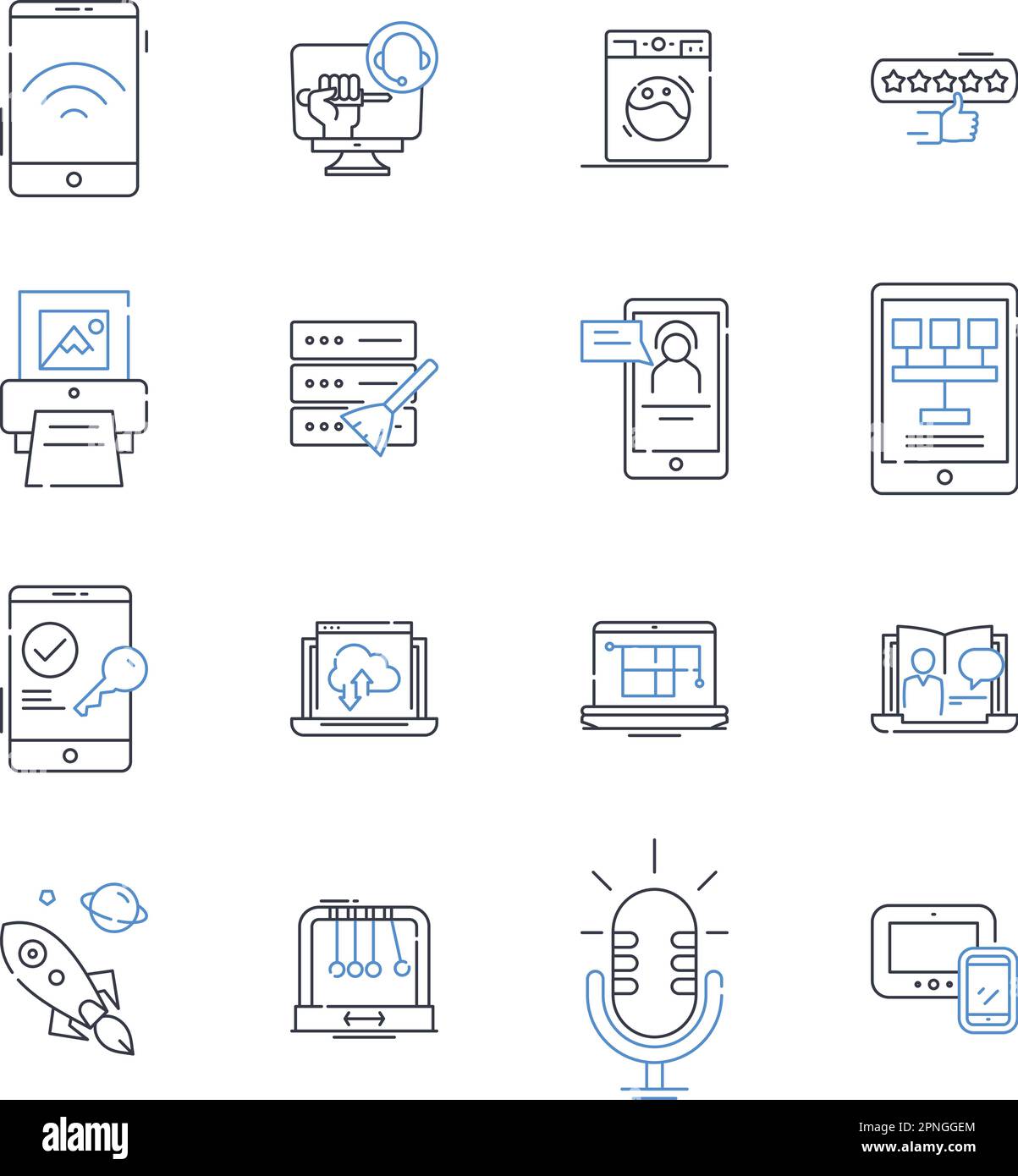 Gadgets and contraptions line icons collection. Innovation, Technology ... Gadgets and contraptions line icons collection. Innovation, Technology ...