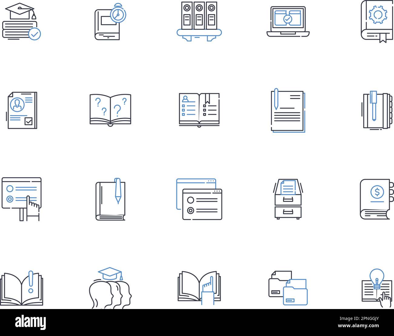 Pages Line Icons Collection Content Design Navigation Layout Functionality Seo