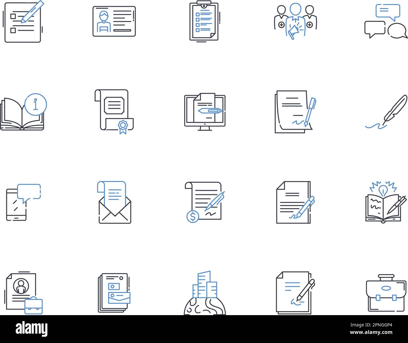Self-learning line icons collection. Autodidact, Empowerment ...