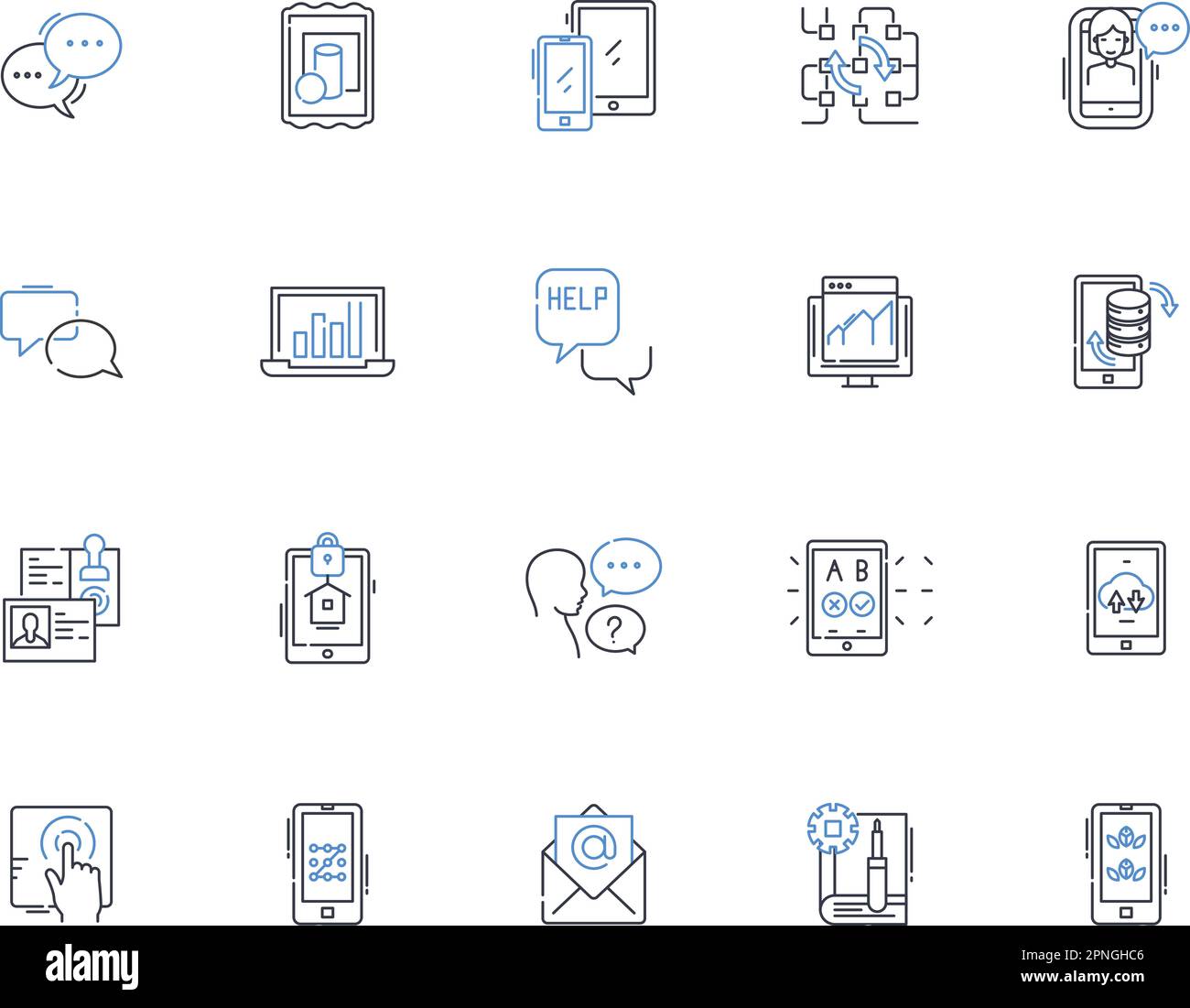 Team strategy line icons collection. Collaboration, Coordination ...
