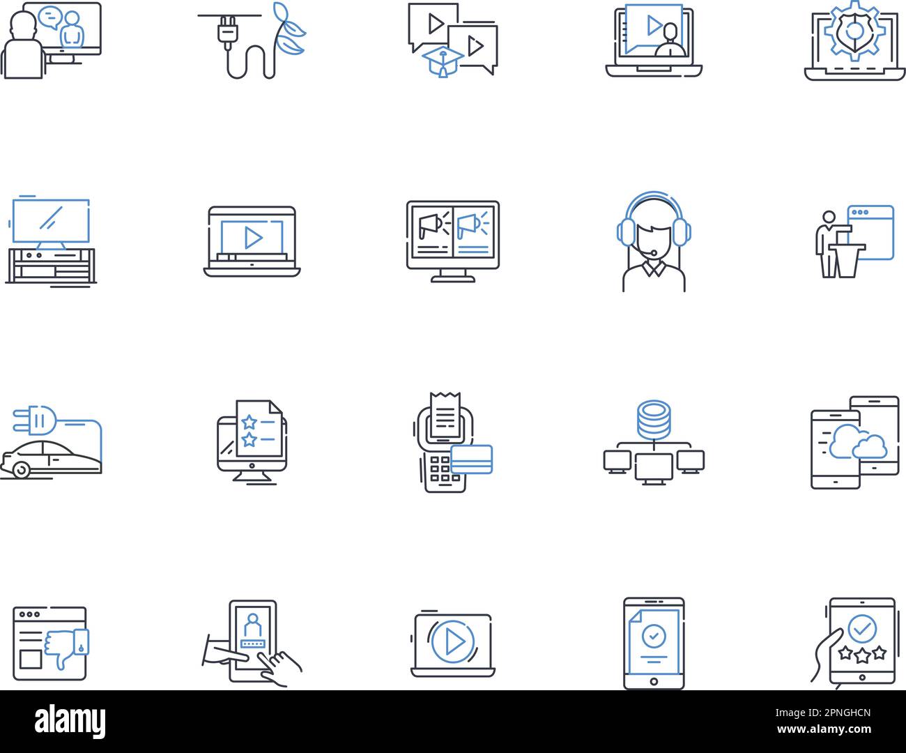 Cyberspace line icons collection. Virtual, Digital, Internet, Online ... Cyberspace line icons collection. Virtual, Digital, Internet, Online ...