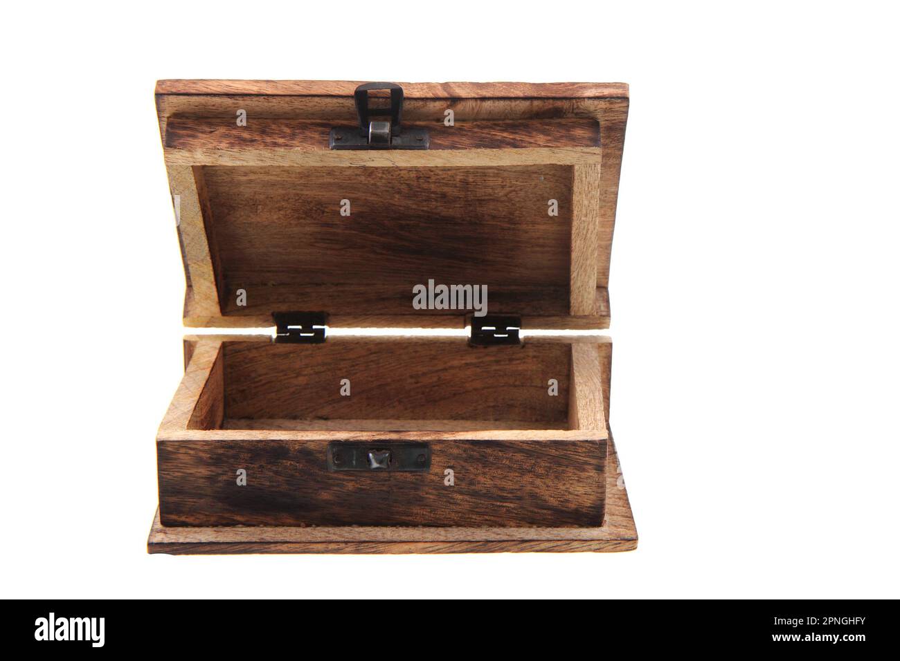 old empty wooden box isolated on the white background Stock Photo - Alamy