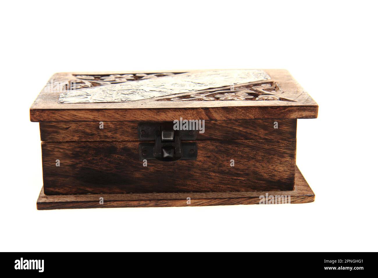 old empty wooden box isolated on the white background Stock Photo - Alamy