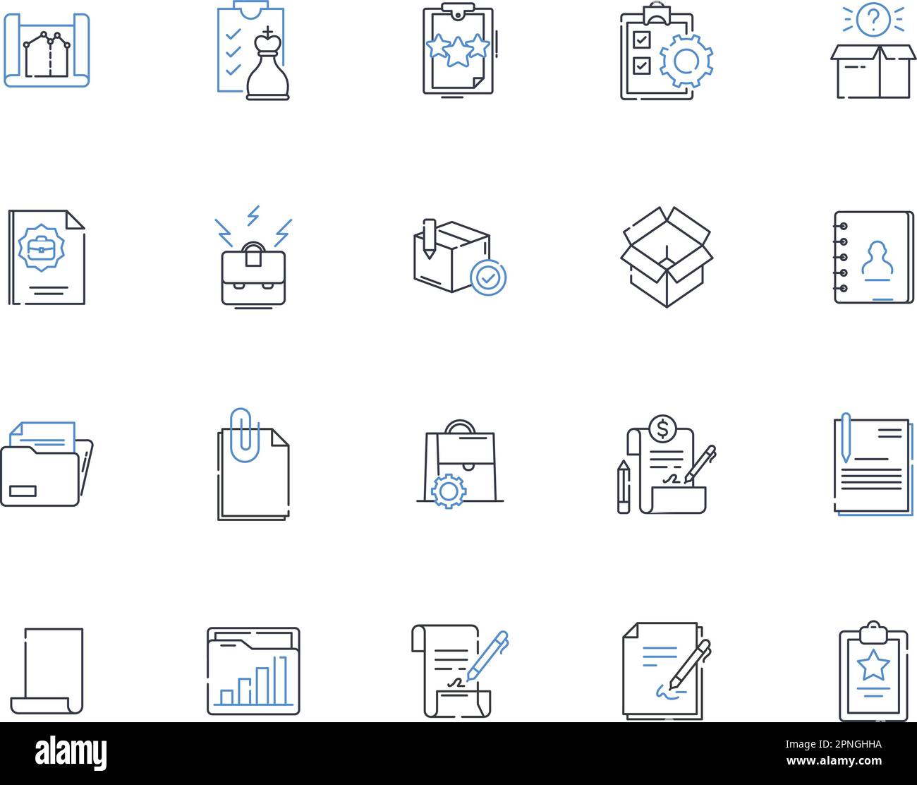 Catalogs And Folders Line Icons Collection Organization Sorting