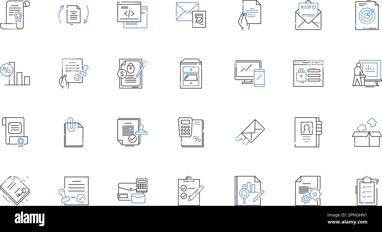 Designing Layout Line Icons Collection Composition Alignment