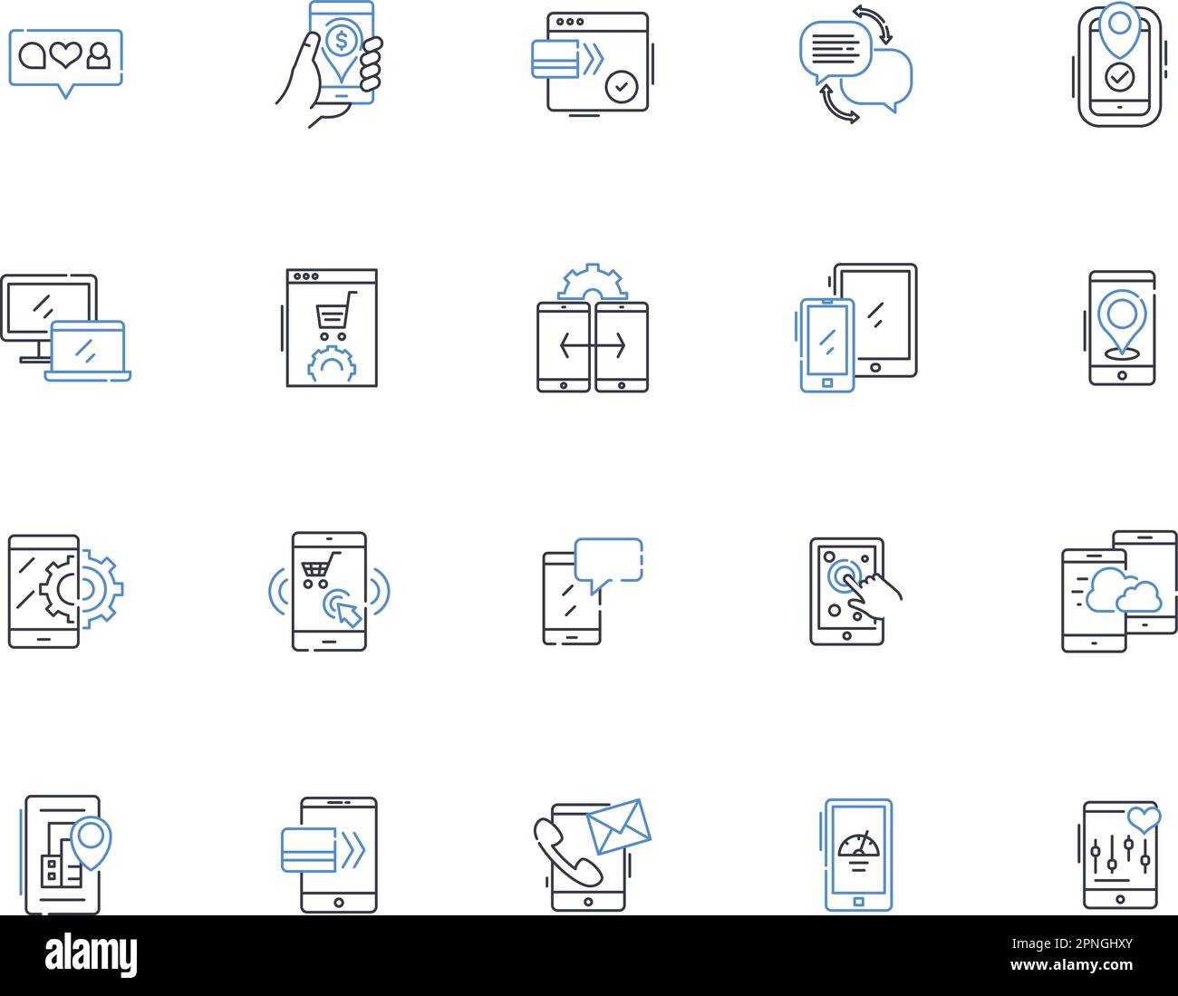 E-commerce line icons collection. Online, Shopping, Retail, Marketplace ...