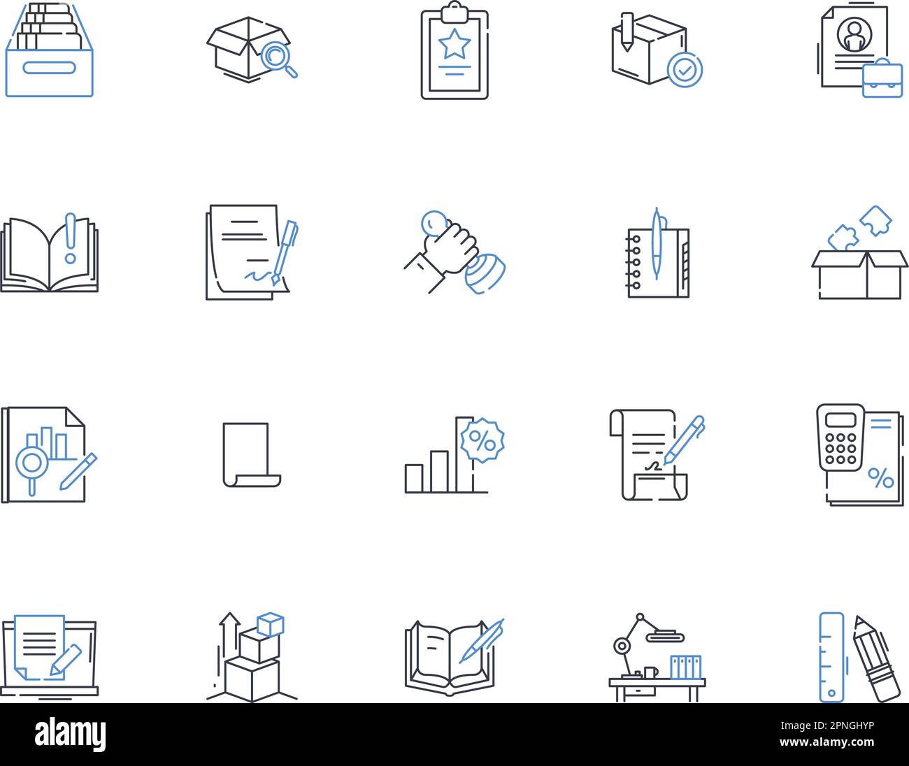 Professional Area line icons collection. Management, Leadership ...