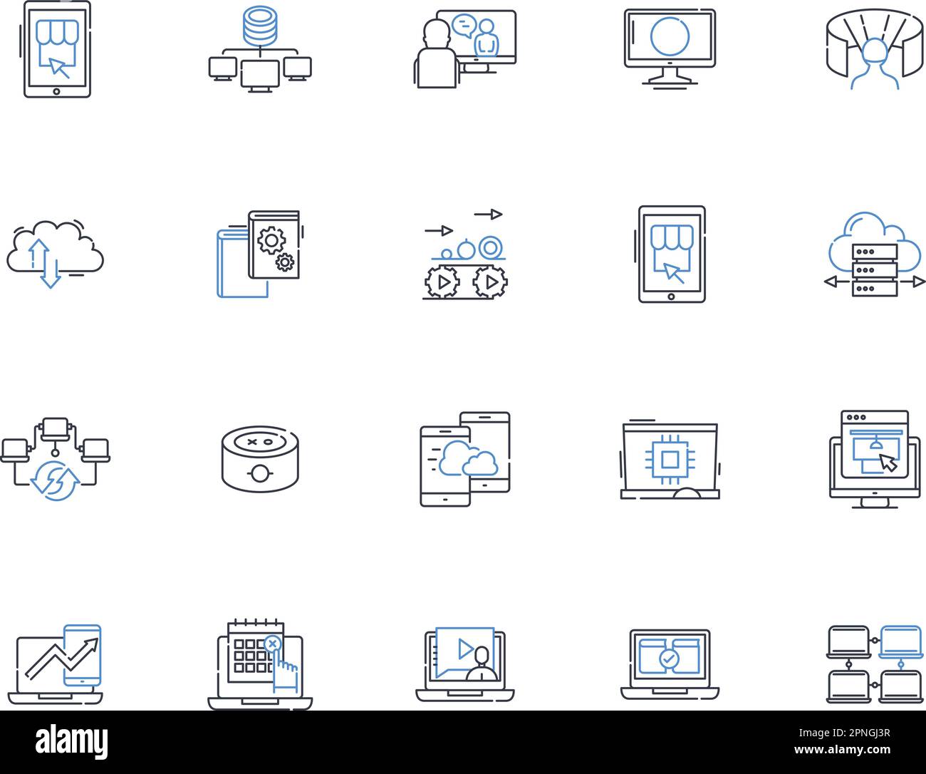 Electronic engineering line icons collection. Circuits, Semiconductor ... Electronic engineering line icons collection. Circuits, Semiconductor ...