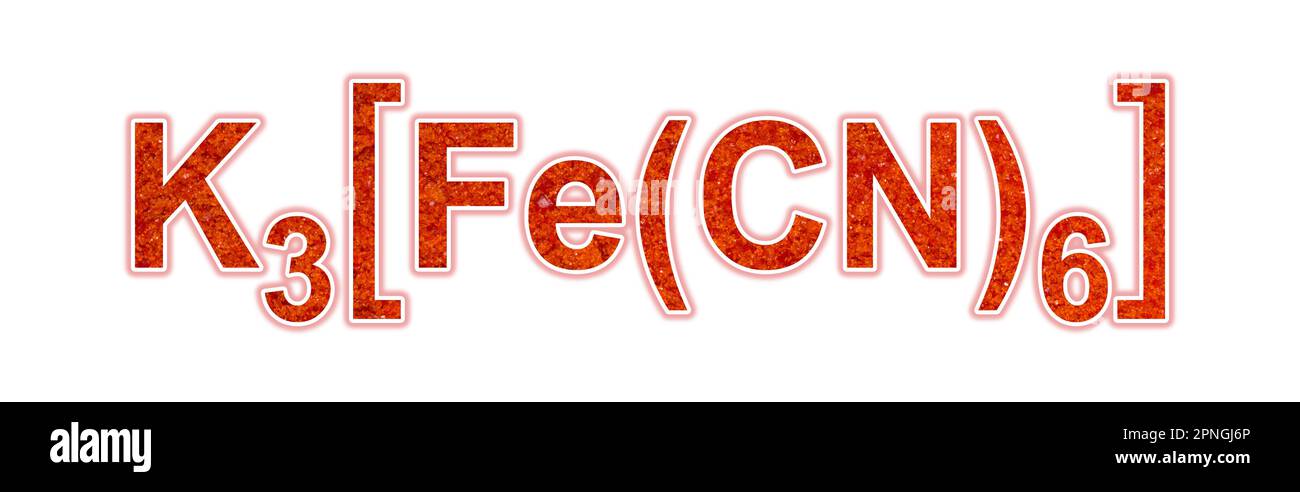 Chemical formula of Potassium Ferricyanide with chemical texture on ...