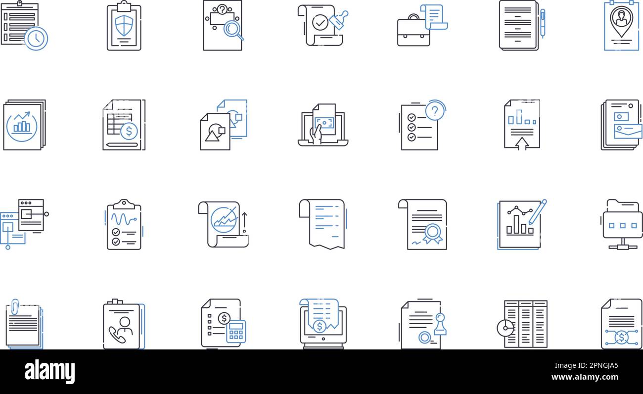 Contracts line icons collection. Agreement, Arrangement, Bargain ...