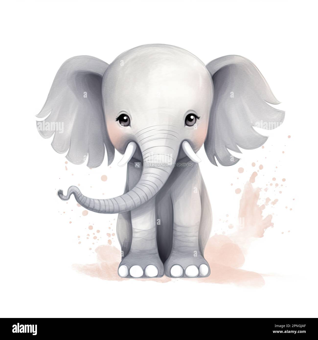 Elephant isolated on white background. Transparent use for T shirt ...