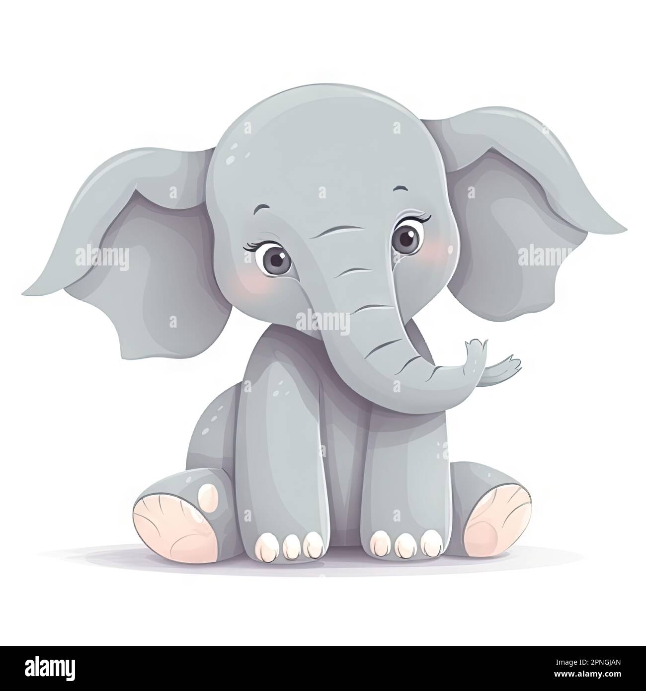 Elephant isolated on white background. Transparent use for T shirt ...