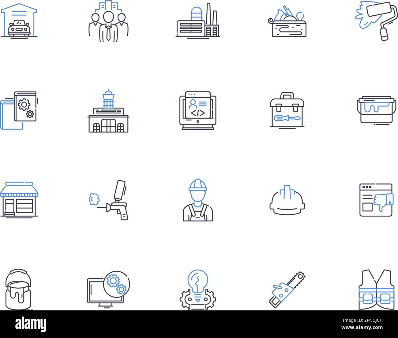 Welder line icons collection. Torch, Sparks, Helmet, Arc, Weld, Heat ...