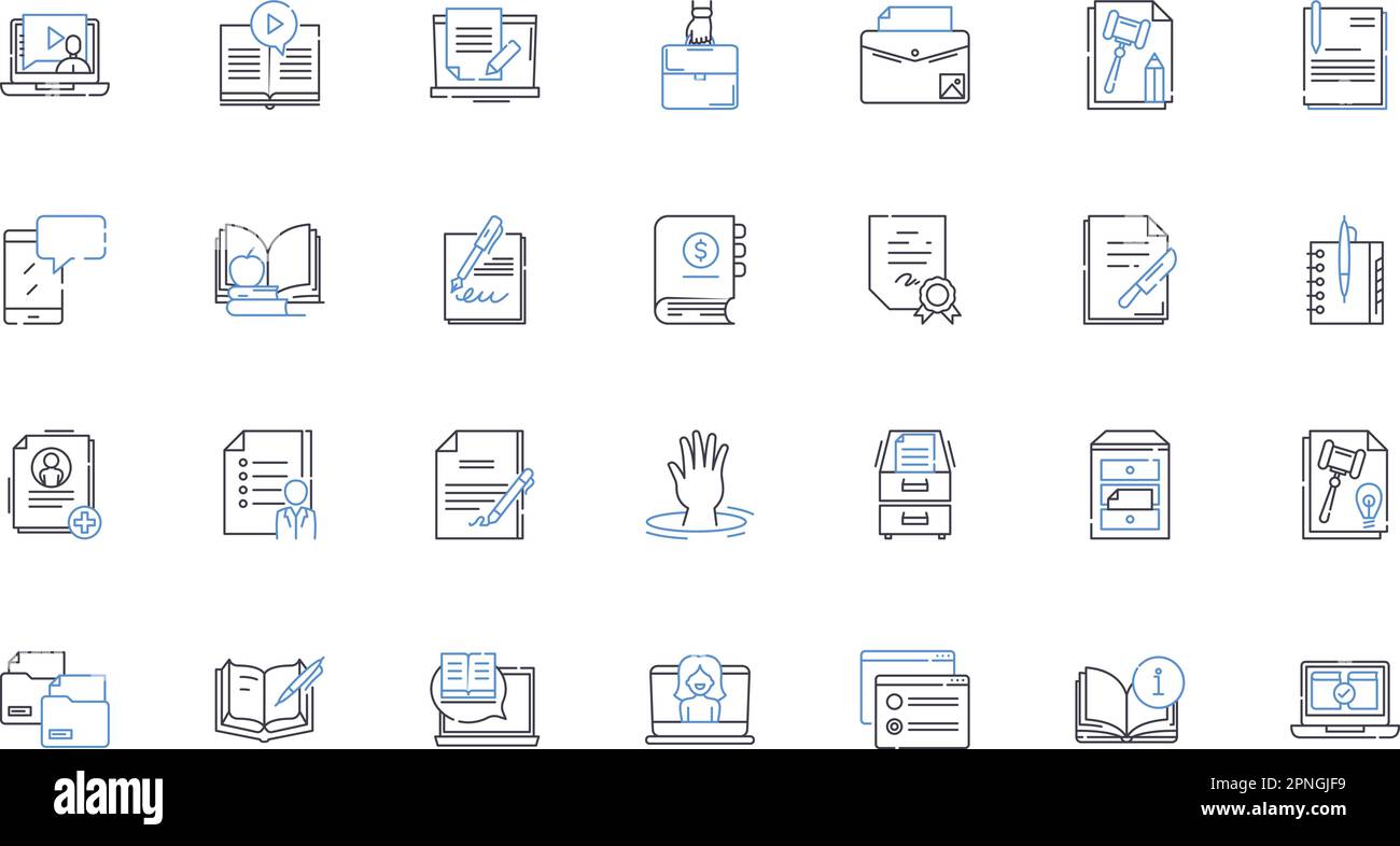 More education line icons collection. Learning, Knowledge, Curriculum ...