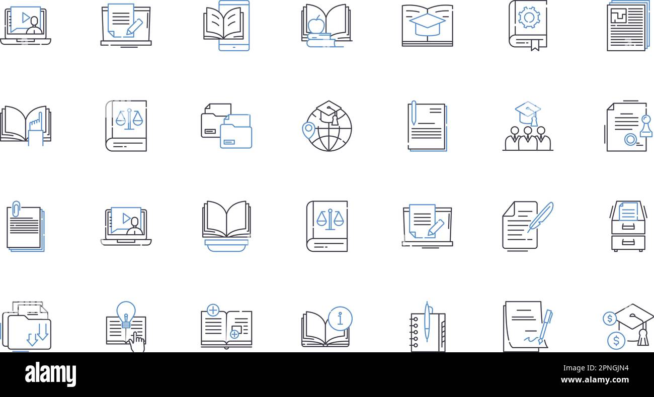 Compendium and psychology line icons collection. Compendium, Psychology ...