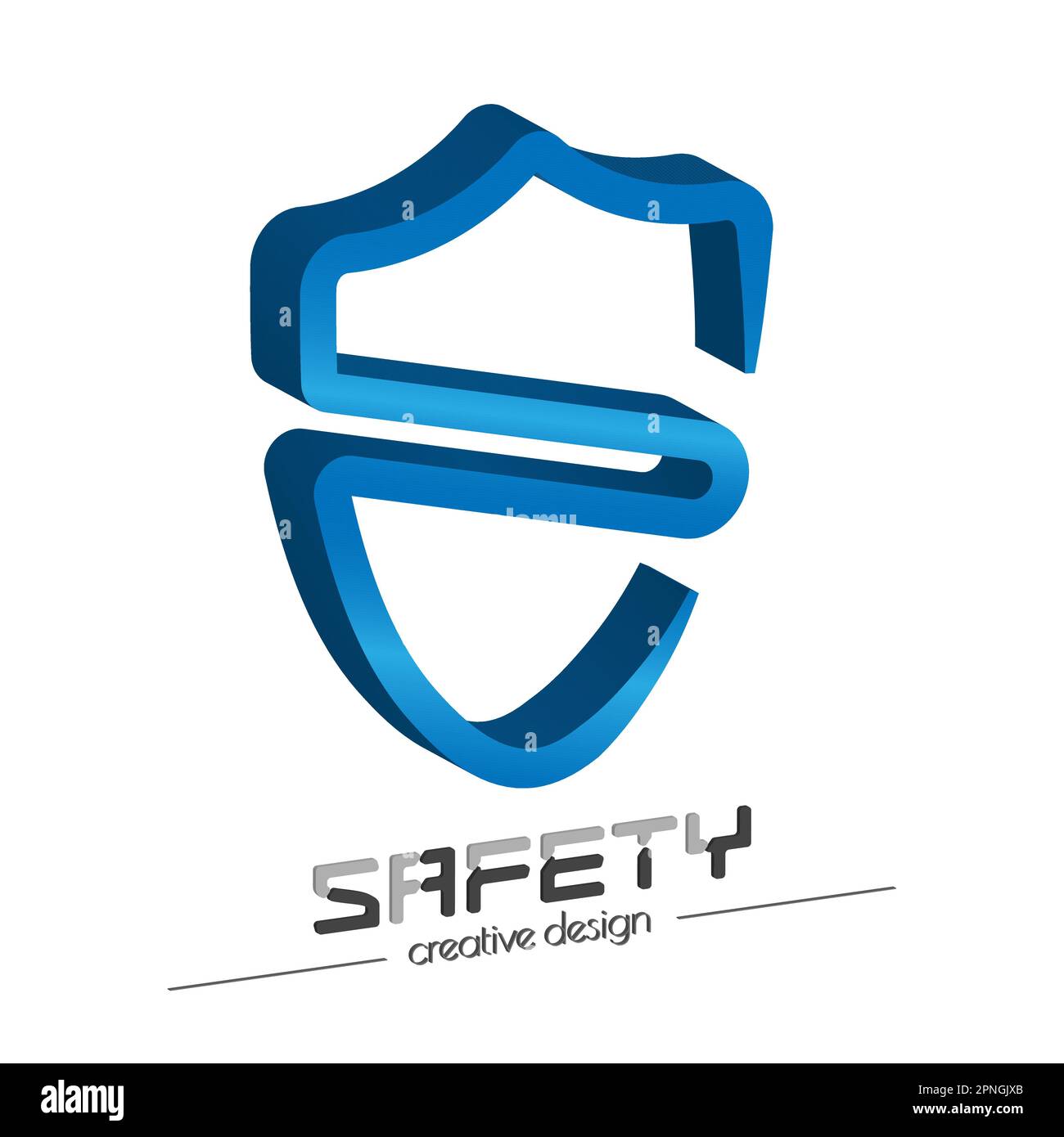 Safety. 3D element for the design of signage, scoreboard, brand and ...