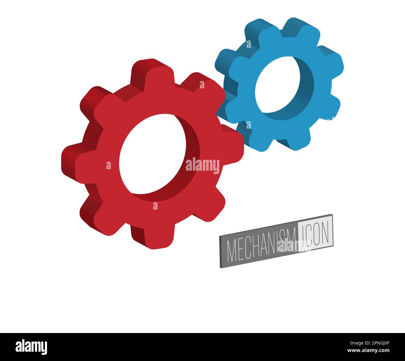 3d gear. Color volumetric icon for websites, applications, social ...