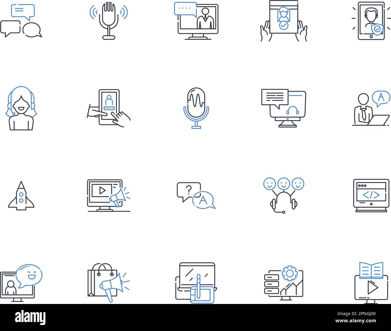 Echo line icons collection. Voice, Sound, Music, Speaker, Alexa, Smart, Connected vector and ...