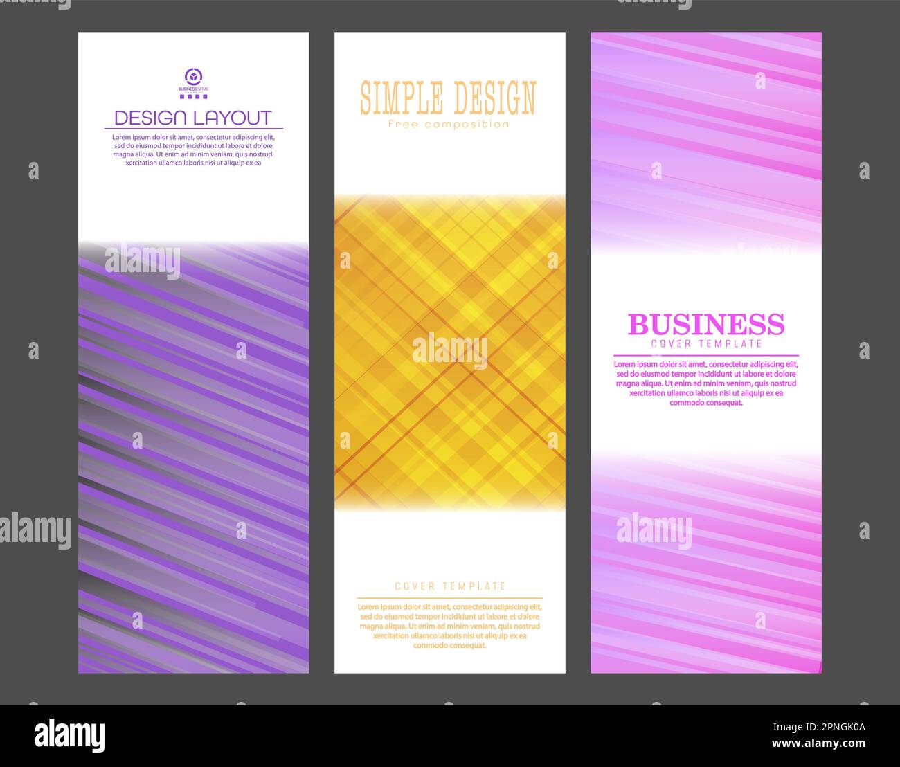 Colorful gradient background. A set of layouts for covers, brochures ...