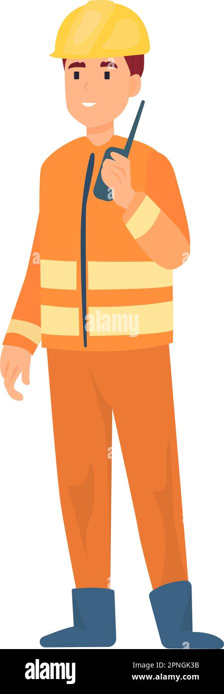 Architect illustration in color cartoon style. Editable vector graphic ...