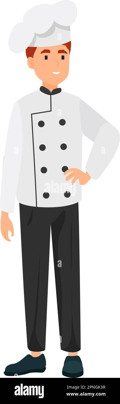 Chef illustration in color cartoon style. Editable vector graphic ...