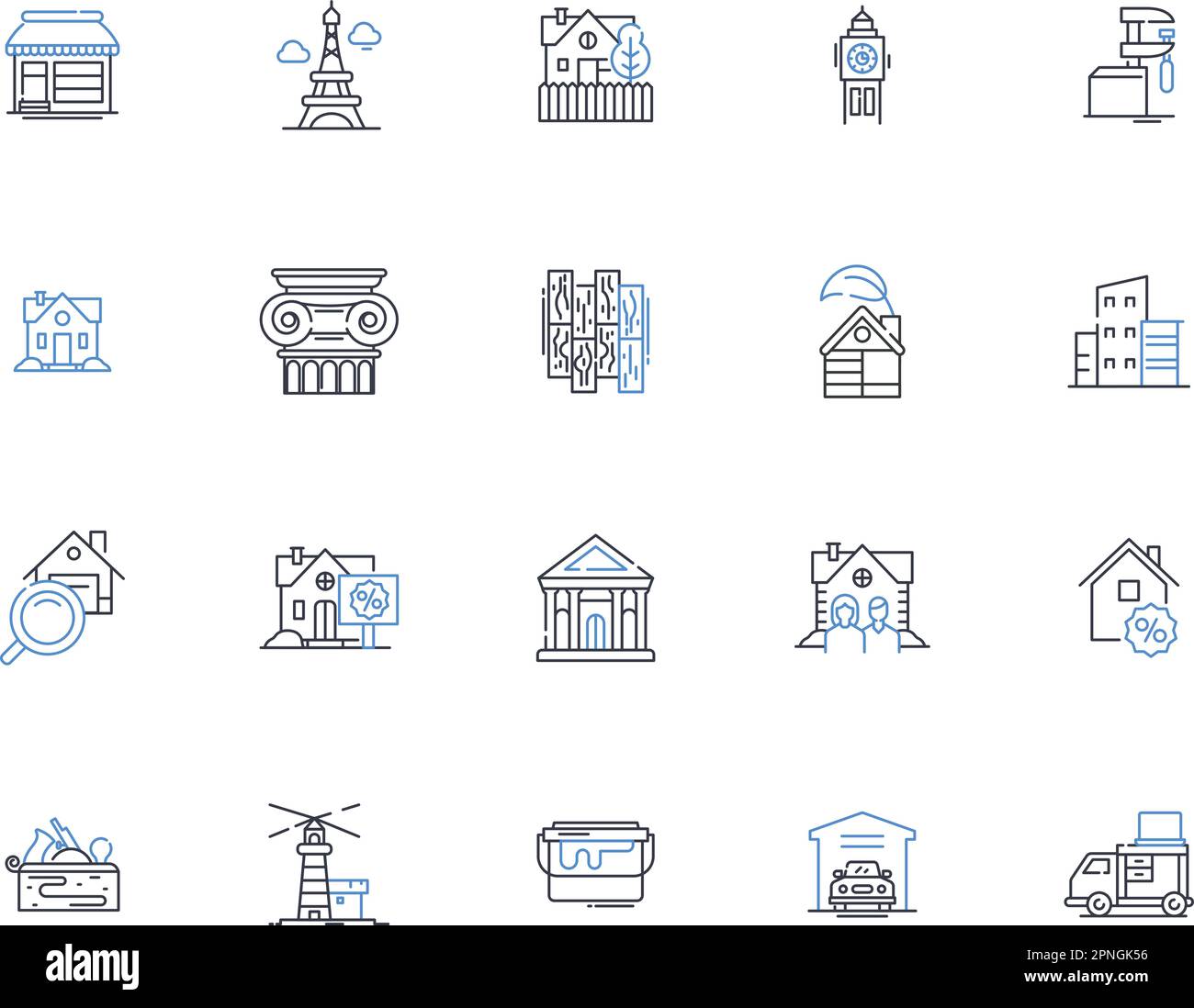 Mansions line icons collection. Opulent, Elegant, Luxurious, Grandeur ...