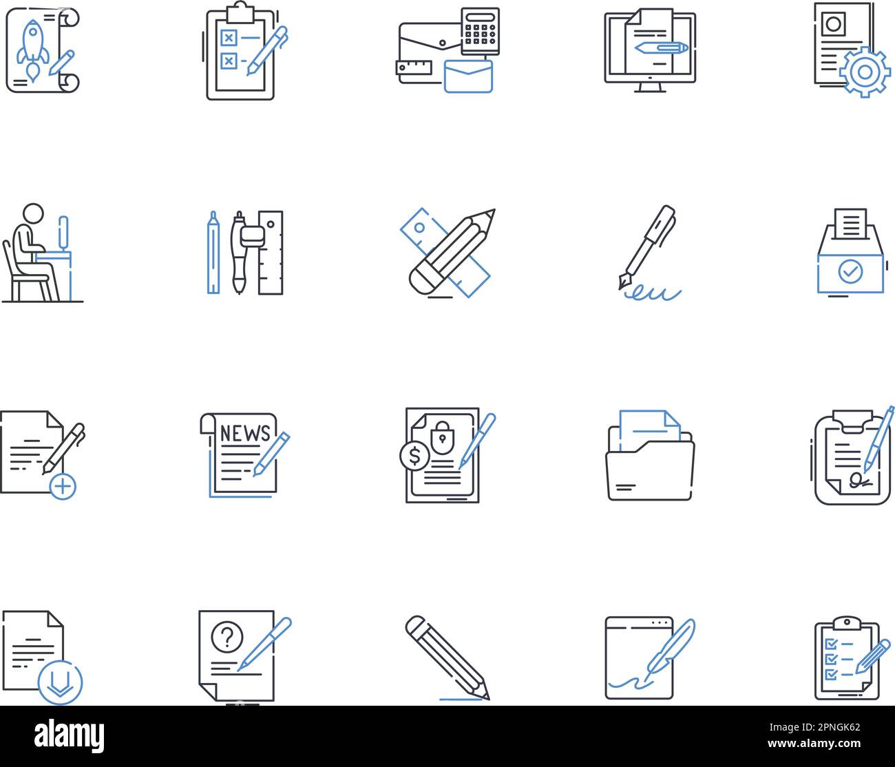 Retouching Line Icons Collection Enhancement Editing Reshaping