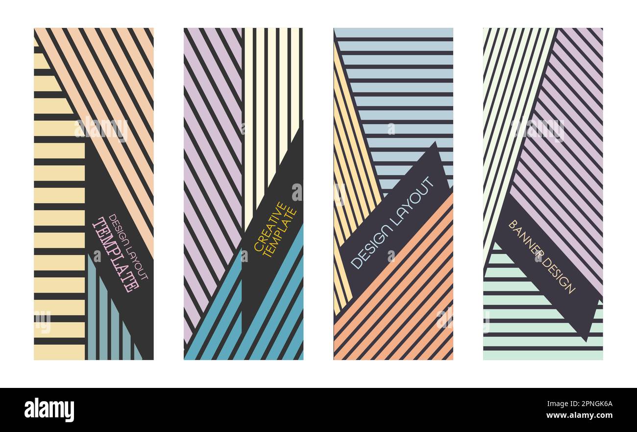 Geometric composition. A set of layouts for the design of banners ...