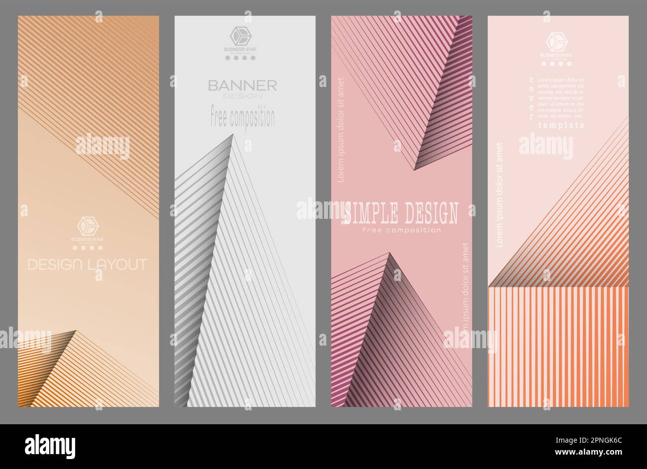 Linear composition. A set of templates for the design of banners ...