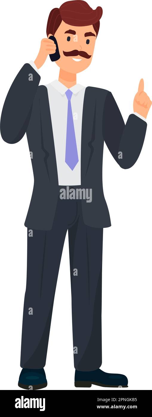 Supervisor illustration in color cartoon style. Editable vector graphic ...