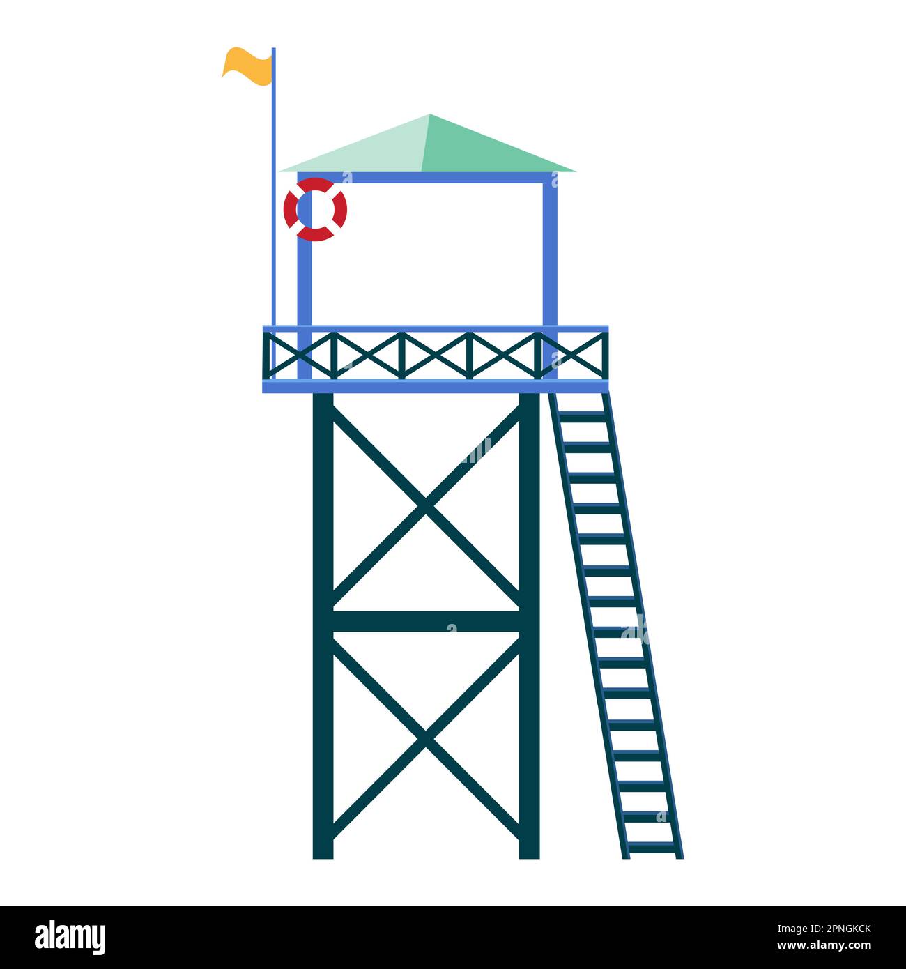 Lifeguard Tower icon. Station building illustration isolated Stock ...