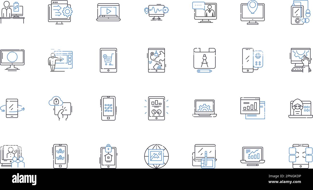 Equipment tech line icons collection. Automation, Robotics, Sensors ... Equipment tech line icons collection. Automation, Robotics, Sensors ...