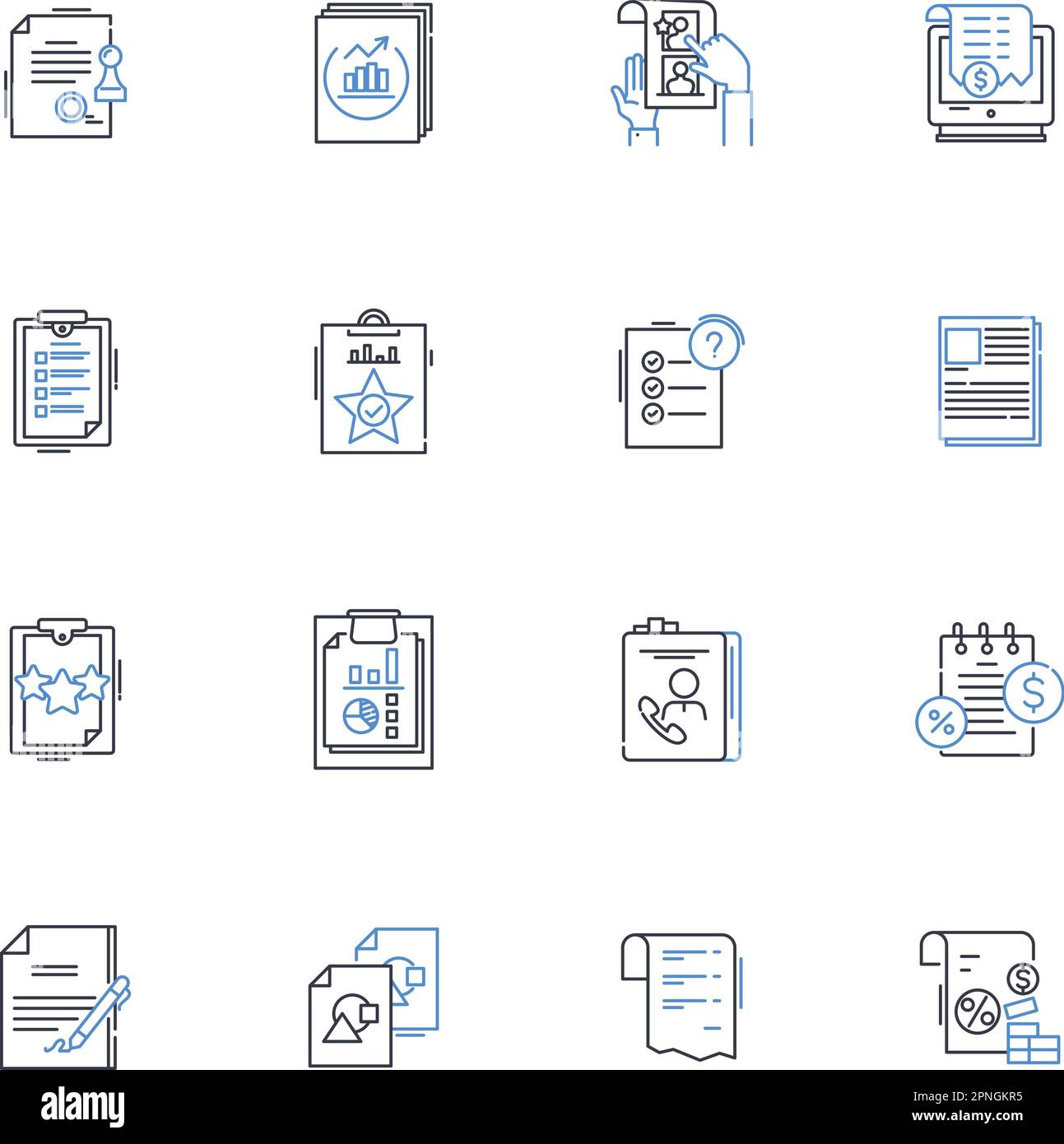 Memos Line Icons Collection Communication Reminder Notification