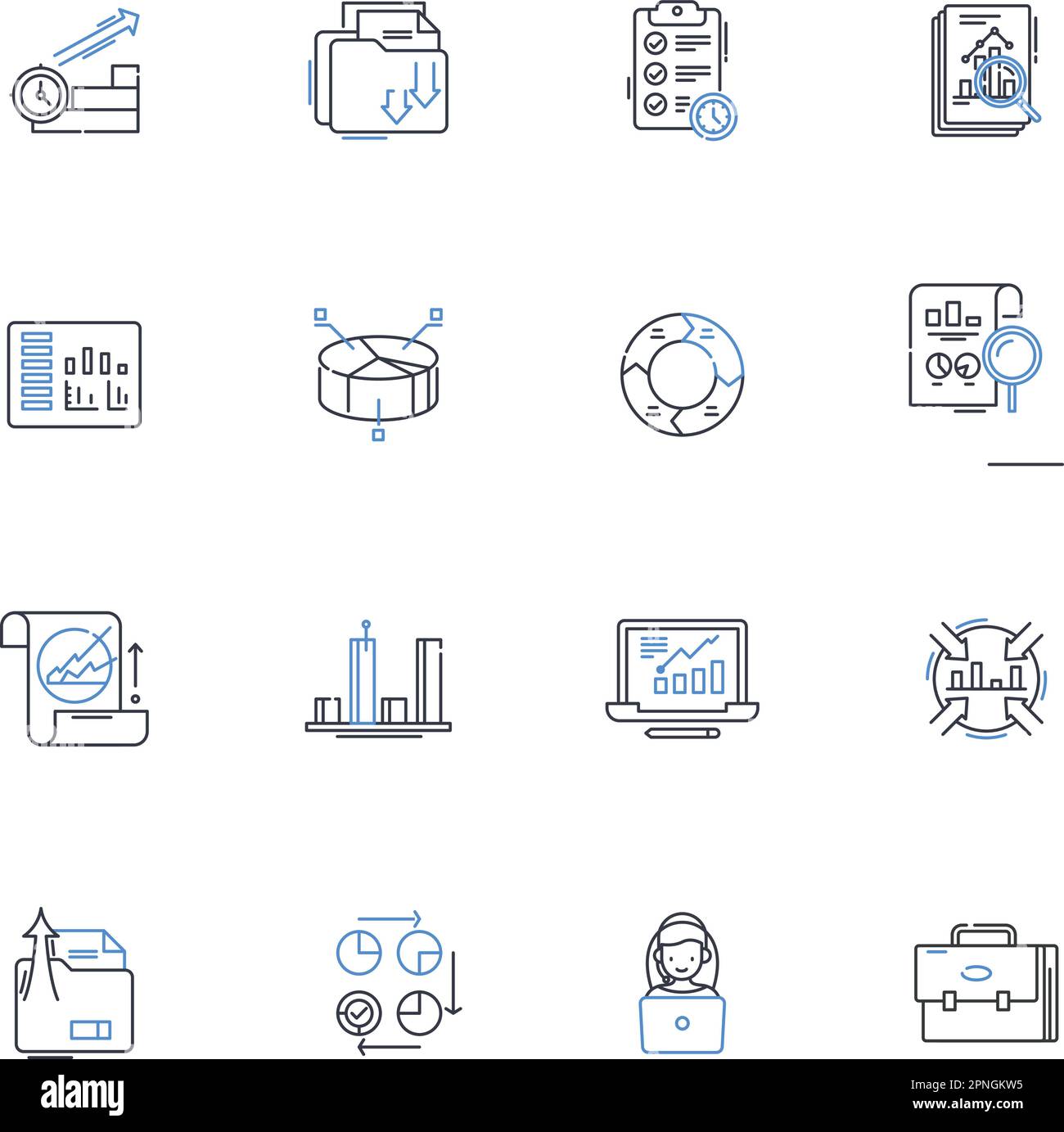 Documentation Line Icons Collection Recordkeeping Compilation Archiving Tracking Cataloging